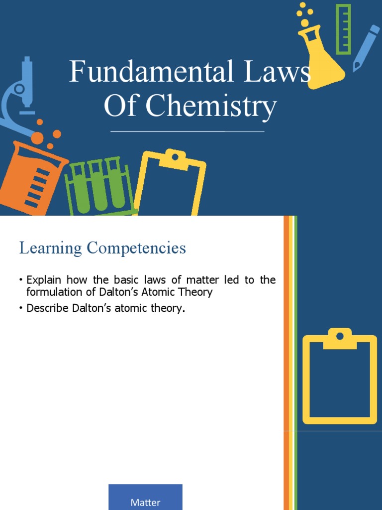 Fundamental Laws of Chemistry | PDF