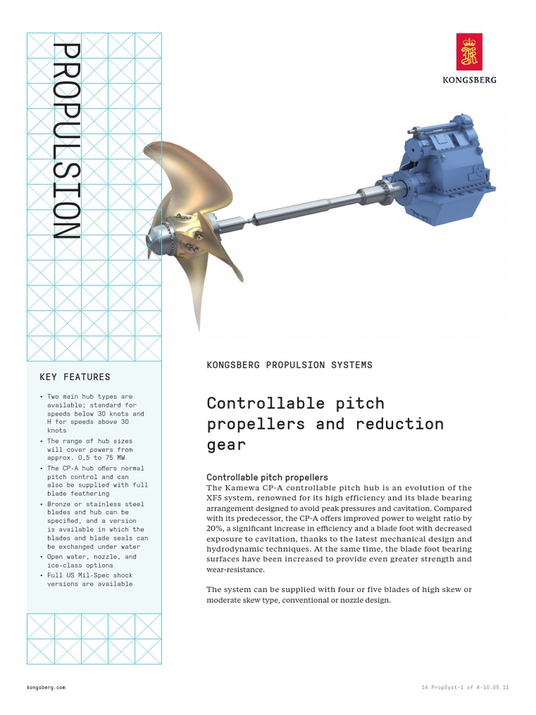 Controllable Pitch Propellers and Reduction Gear: Key Features ...