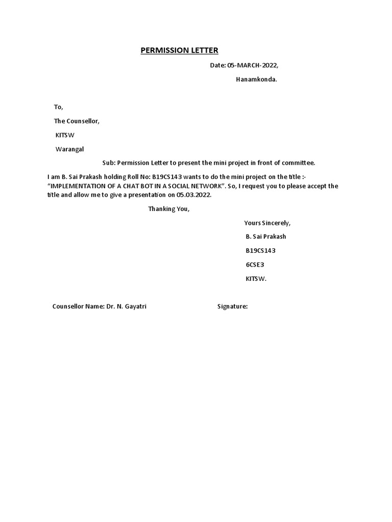 Permission Letter1 | PDF