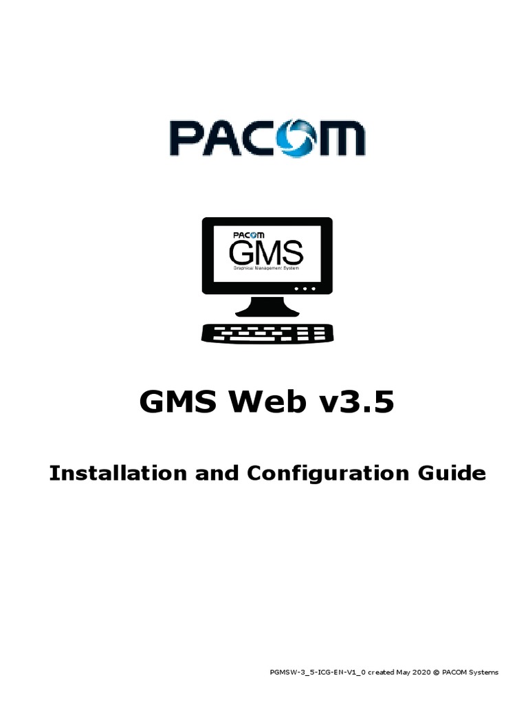 PACOM GMS Web v3.5 Installation Configuration Guide | PDF | Internet & Web | World Wide Web