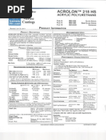 Acrolon 218 Hs Acrylic Polyurethane 5.22 | PDF | Polyurethane | Epoxy