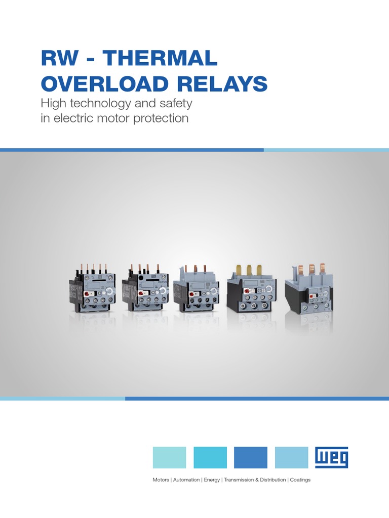 WEG Thermal Overload Relays RW 50070227 en | PDF | Relay | Electric Motor