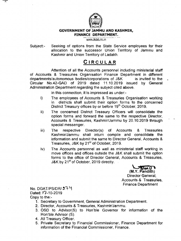 Circular No 274 | PDF | Government