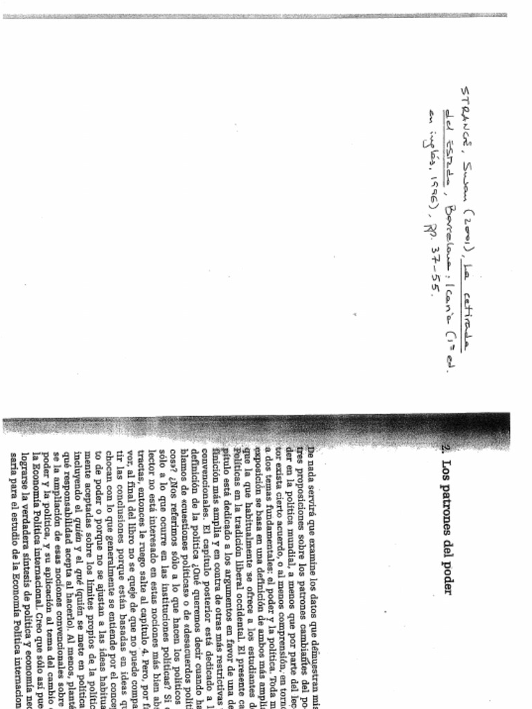 Susan Strange-Los Patrones Del Poder | PDF