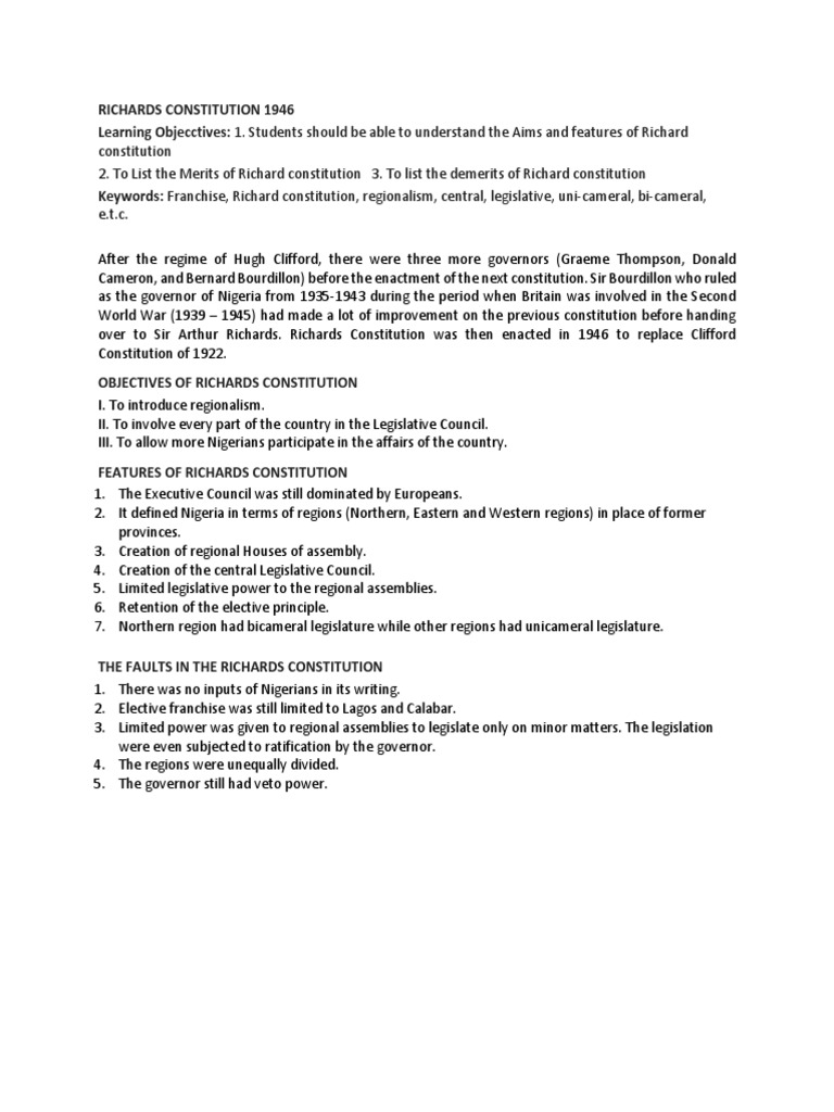 Richard Constitution PDF | PDF