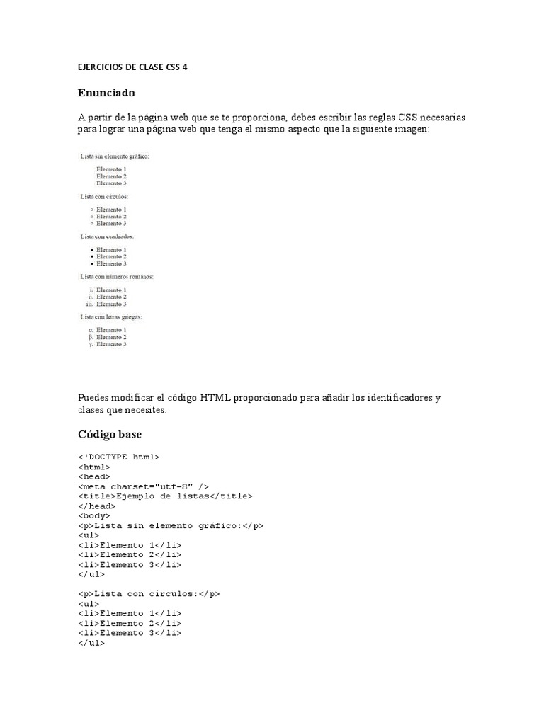 Ejercicios de Clase Css 4 | PDF