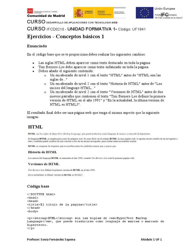 Practica HTML 1 | PDF