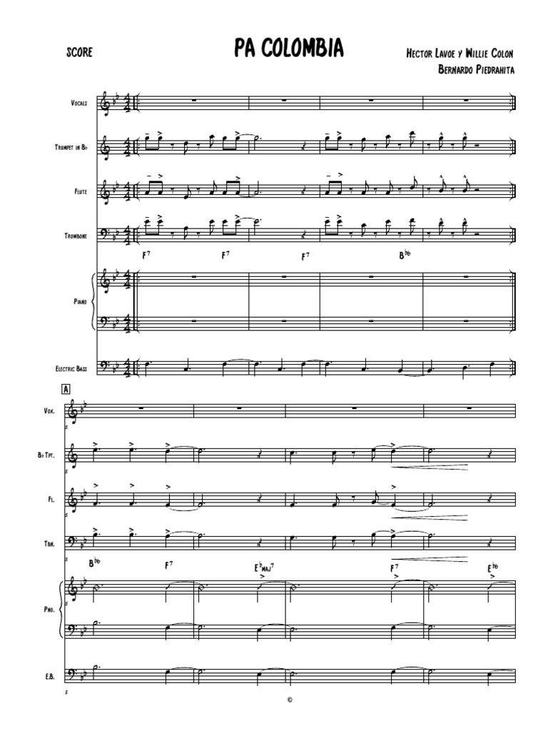 Pa Colombia (Hector Lavoe) | PDF