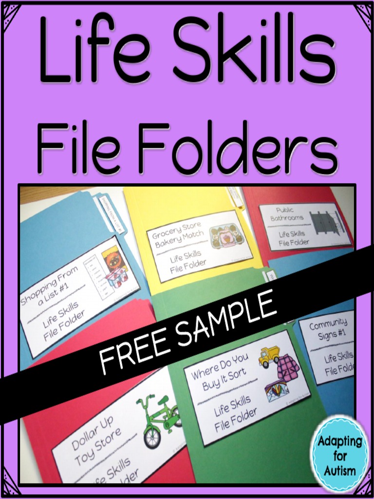 FREELife Skills File Folder Activitiesfor Special Educationand Autism ...