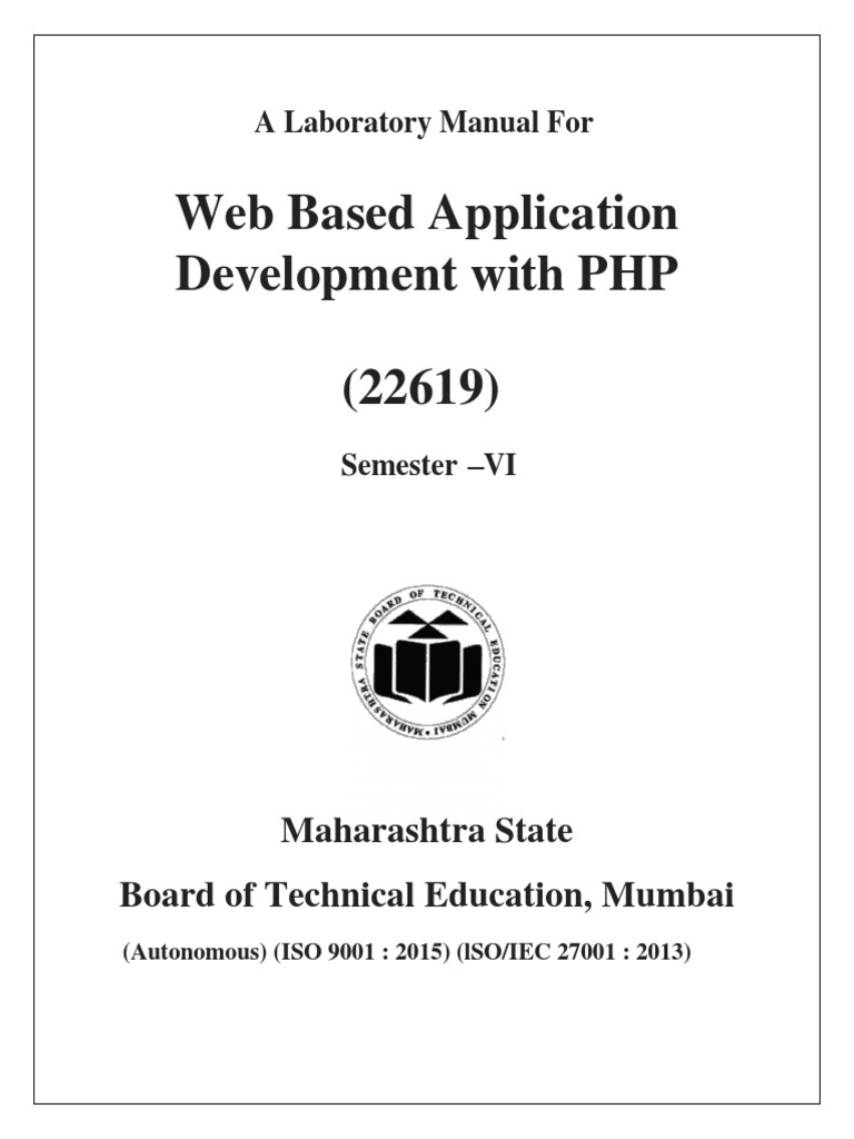 Web Based Application Development Using PHP 120421 | PDF | Php | World Wide Web
