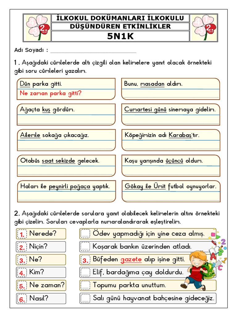 2.sinif 5n1k | PDF