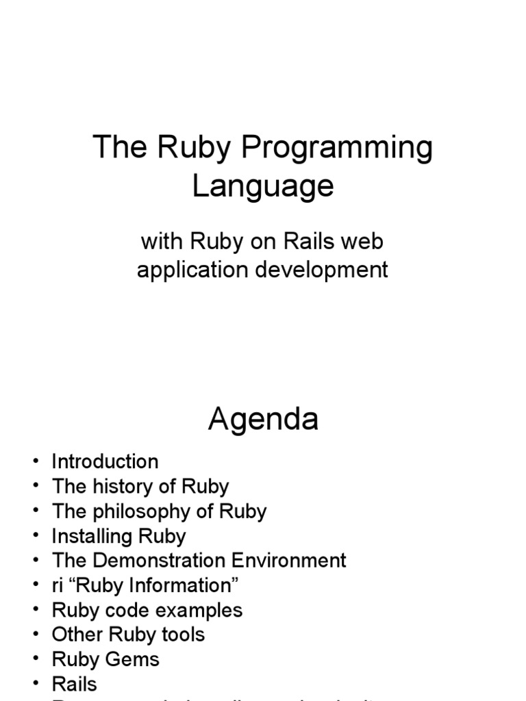 The Ruby Programming Language | PDF | Ruby (Programming Language ... The Ruby Programming Language | PDF | Ruby (Programming Language ...