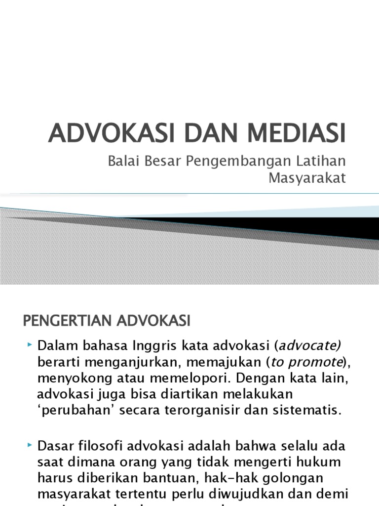 5.3 Advokasi & Mediasi | PDF