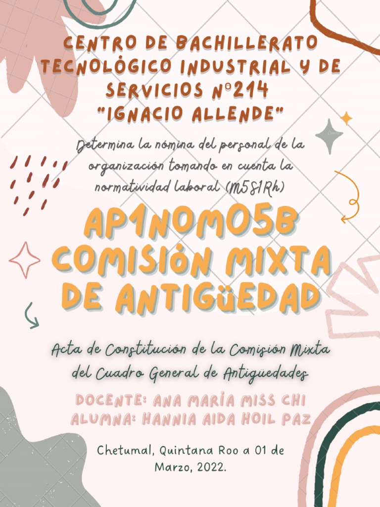 ACTA DE CONSTITUCIÓN DE LA COMISIÓN MIXTA DEL CUADRO GENERAL DE ... ACTA DE CONSTITUCIÓN DE LA COMISIÓN MIXTA DEL CUADRO GENERAL DE ...