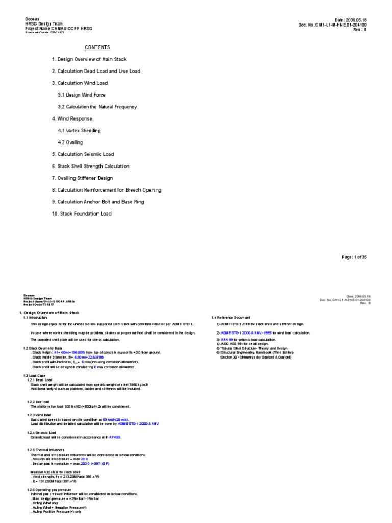 Stack Design Calculation | PDF | Applied And Interdisciplinary Physics ...