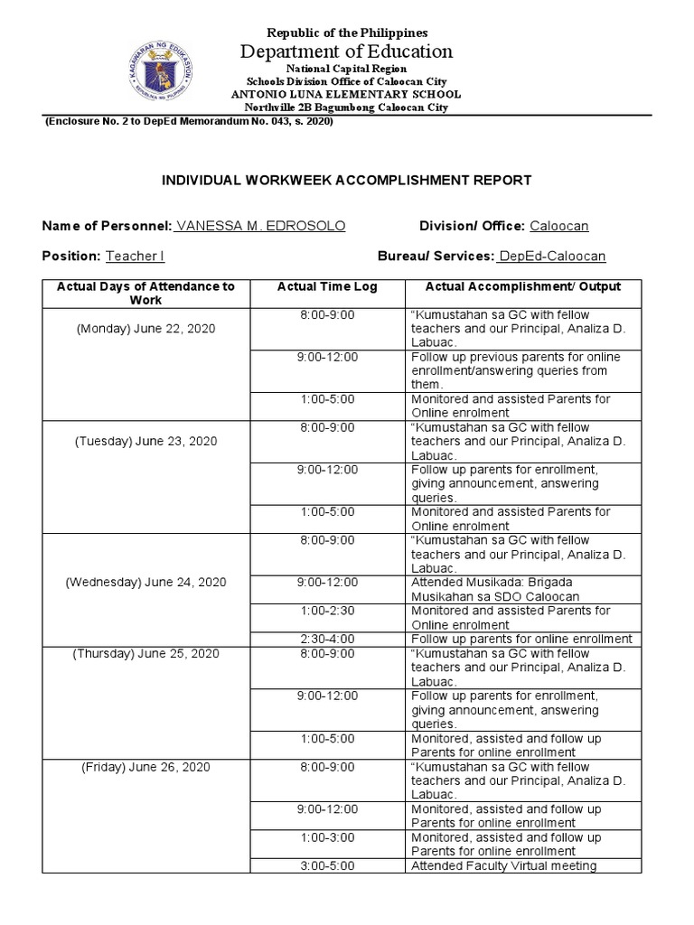 Individual Worksheet Accomplishment (Week 4) | PDF