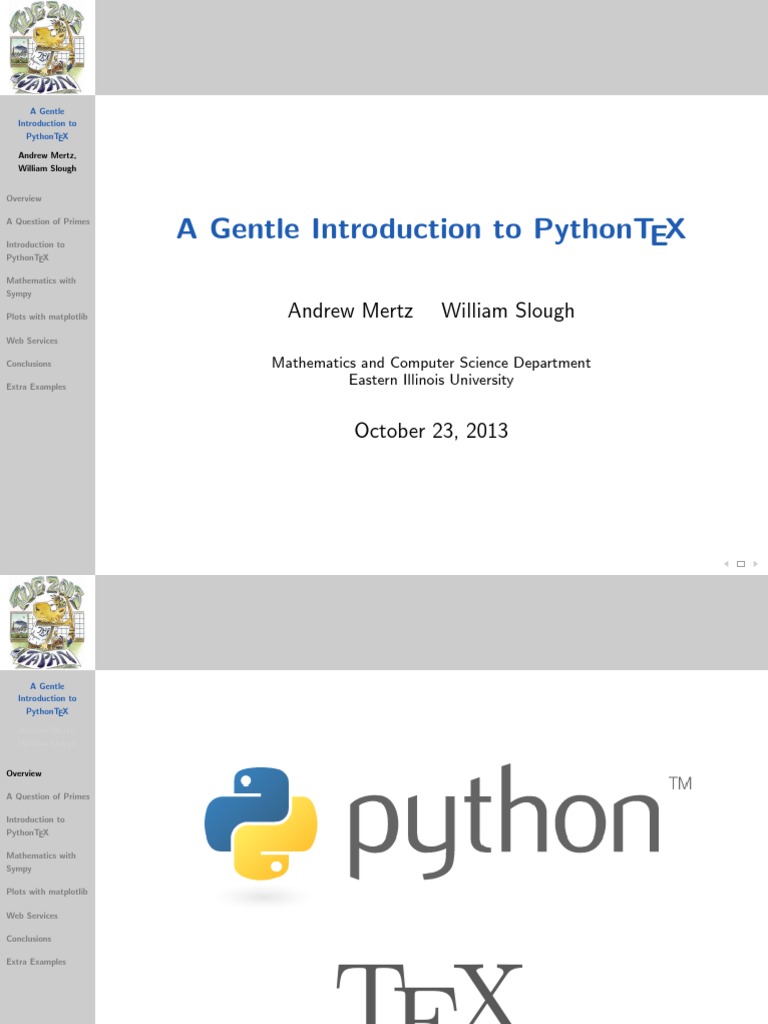 Mertz A Gentle Introduction To Pythontex Pdf Json Python Programming Language