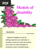 Differences Among The Different Models of Disability | PDF