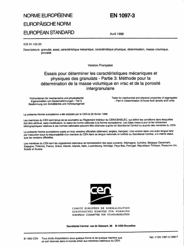 EN - 1097-3 1998 - Scan | PDF