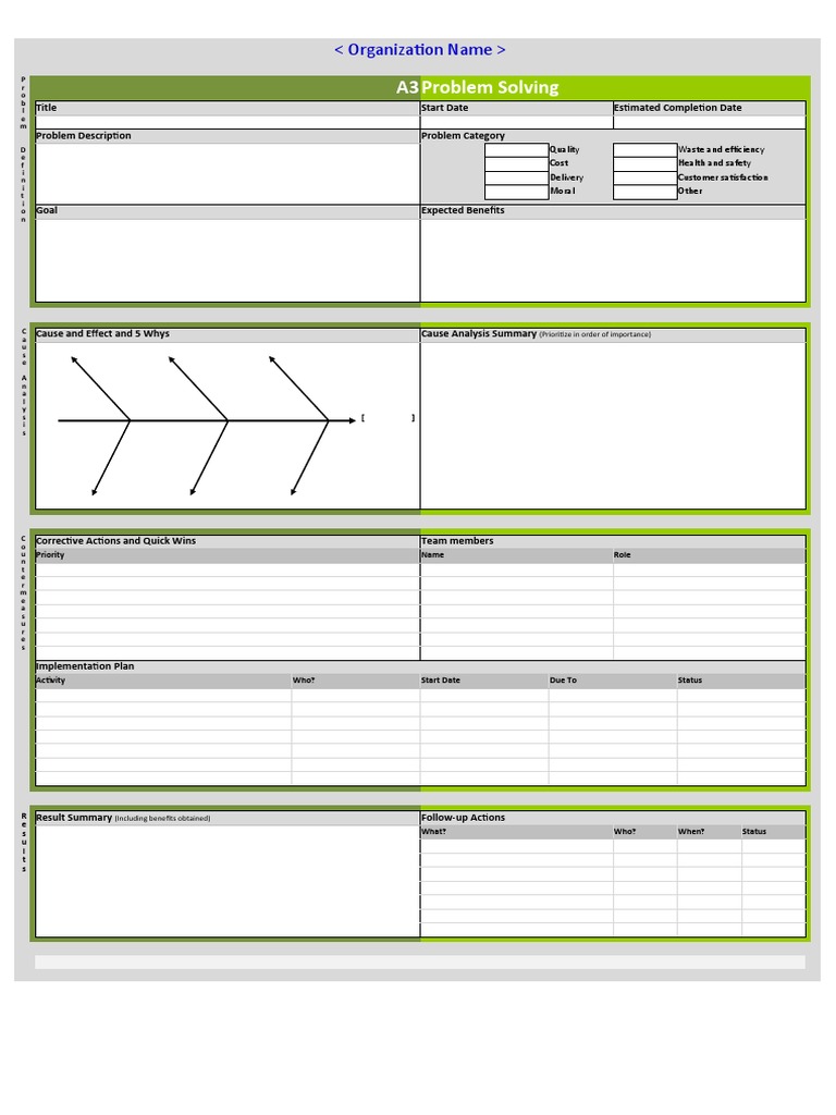Problem Solving A3 | PDF | Brainstorming | Business