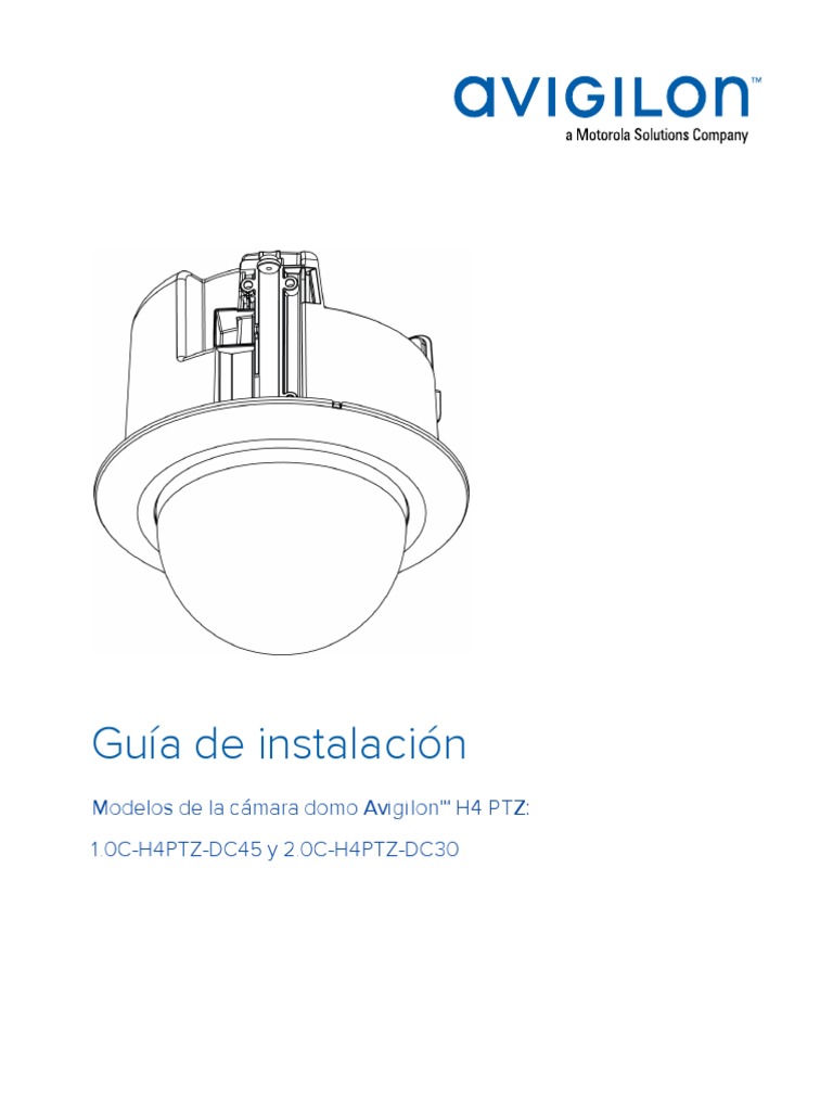 Avigilon h4 PTZ in Ceiling Mount Installation Guide Es Rev4 | PDF ...