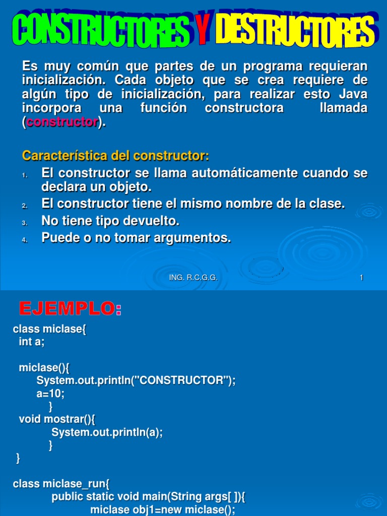 Clase12 Constructores y Destructores | PDF | Java (lenguaje de ...