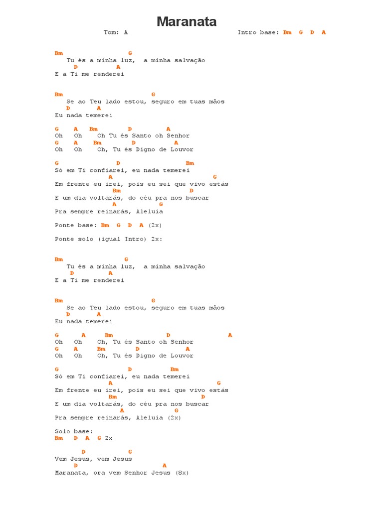 Maranata - Cifra | PDF