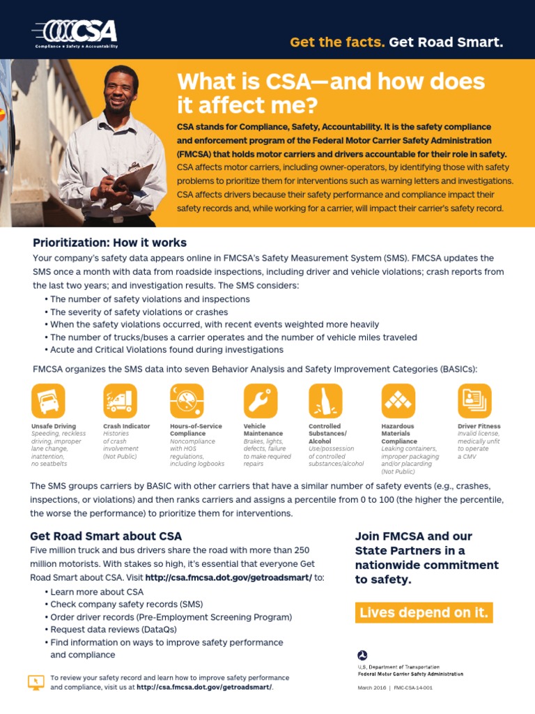 What Is CSA-and How Does It Affect Me?: Get The Facts | PDF | Road ...