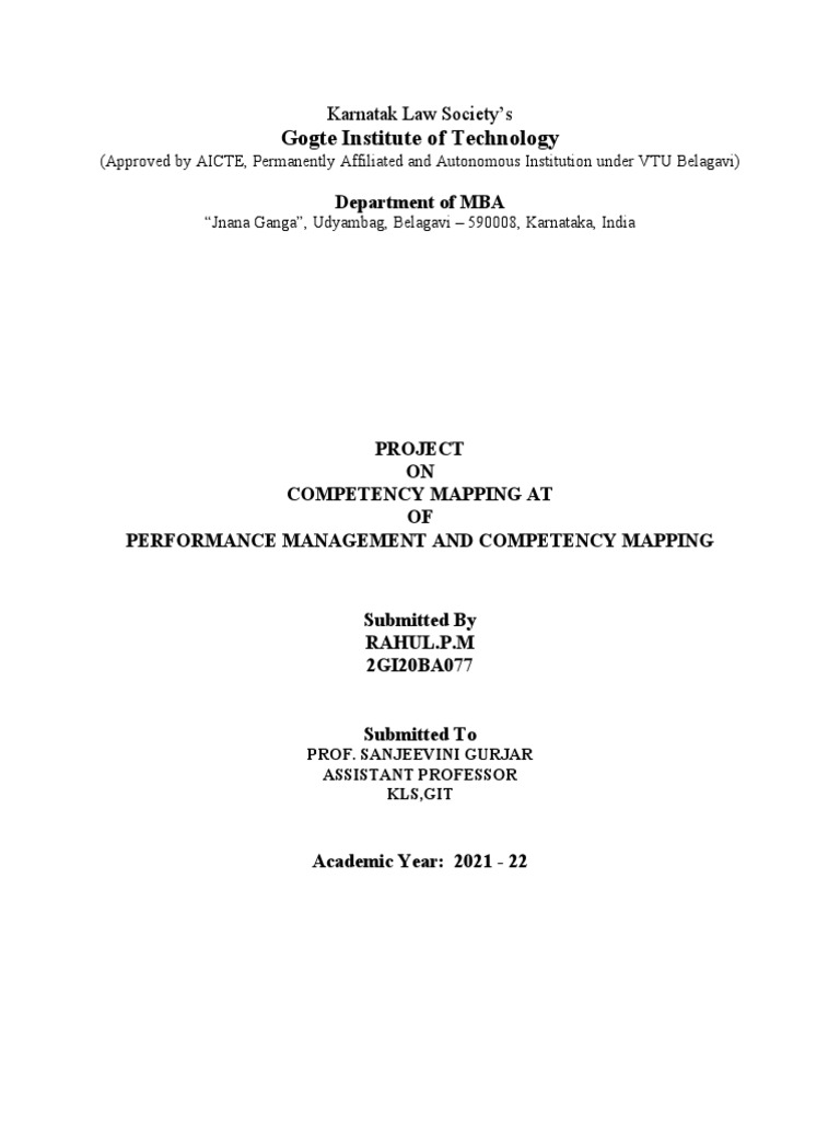 PMCM Project | PDF | Competence (Human Resources) | Applied Psychology