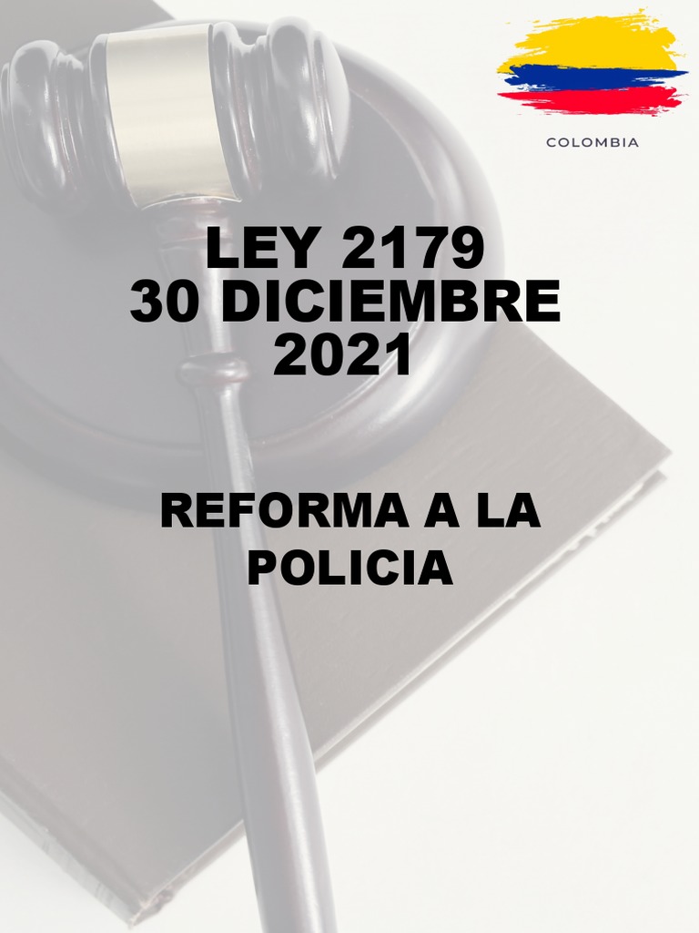 Ley 2179 Del 30 De Diciembre De 2021 1 Okkk Pdf Policía Castigos