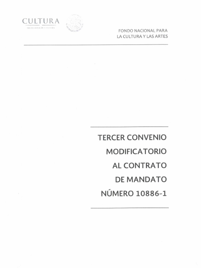 Man1 Tercer Convenio Modificatorio Al Contrato de Mandato 10886 1 | PDF