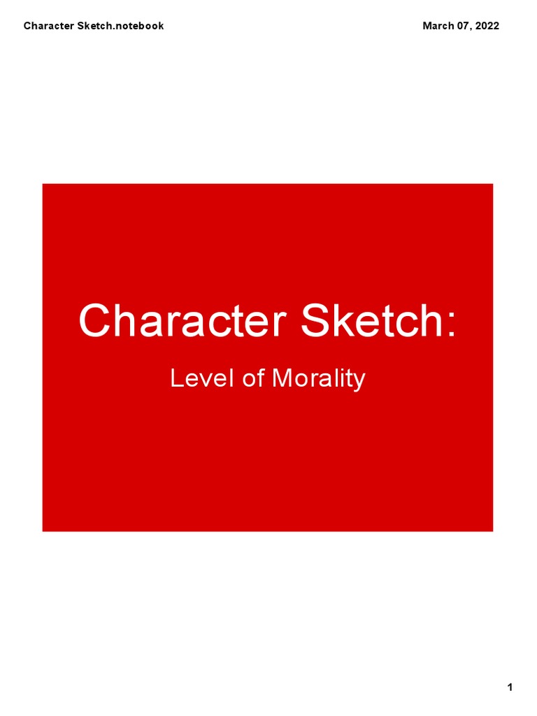 Character Sketch | PDF