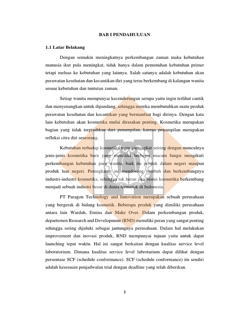 Kendala Trial di RND PT Paragon | PDF