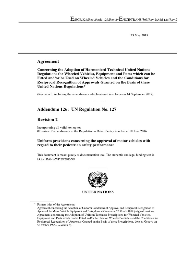 UN-127 Pedestrian Safety AIS 100-2015 Same Flex PLI-Test | PDF ...