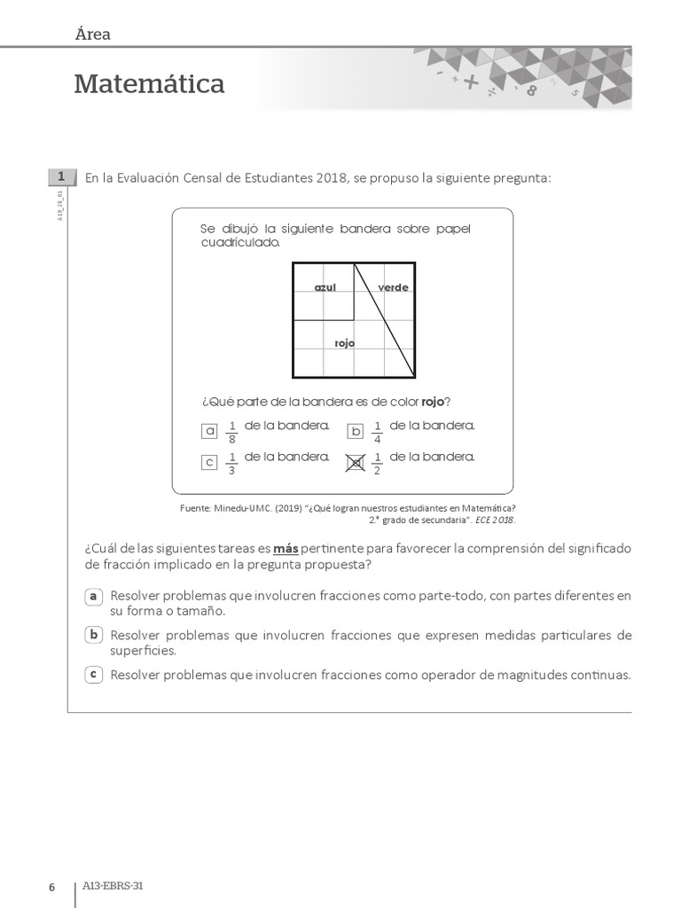 A13-Ebrs-31 - Ebr Secundaria Matematica - Forma 1 | PDF