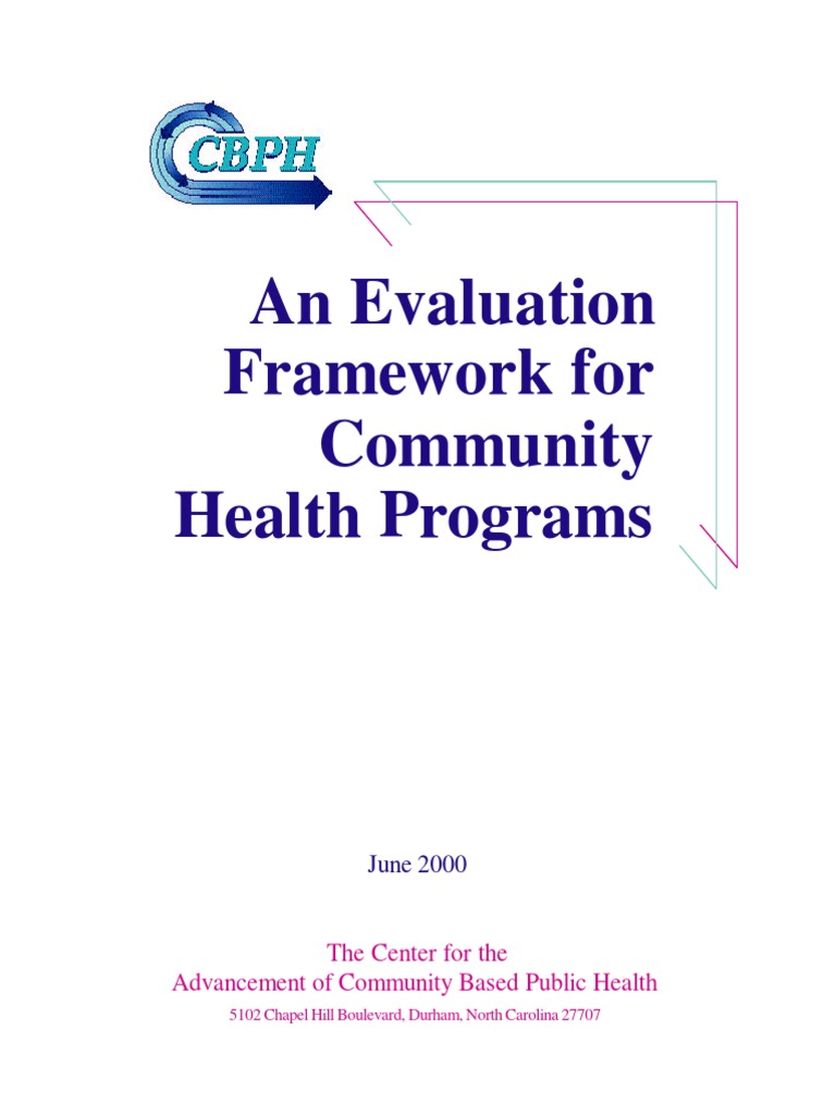 Community Health Program Evaluation Guide | PDF | Program Evaluation ...