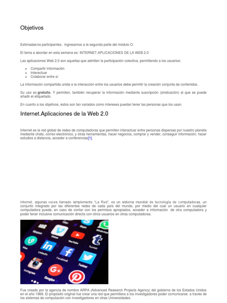 Tema 2-Internet - Aplicaciones de La Web 2.0 PDF | PDF | Arte