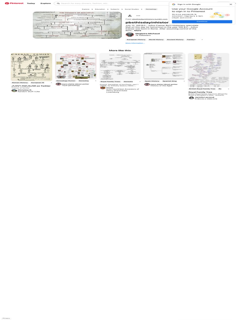 Family Trees of Julius and Augustus Caesar | PDF | Genealogy | Kinship ...