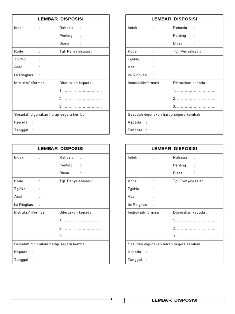 Contohsurat Disposisi | PDF
