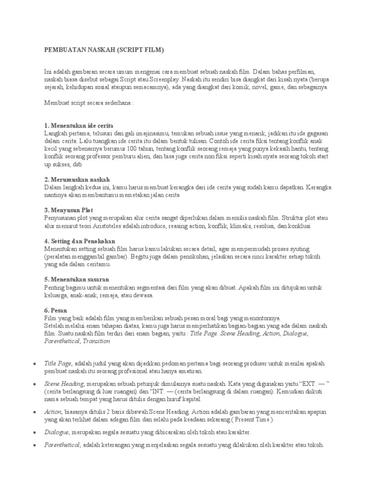 Naskah - Script Film | PDF