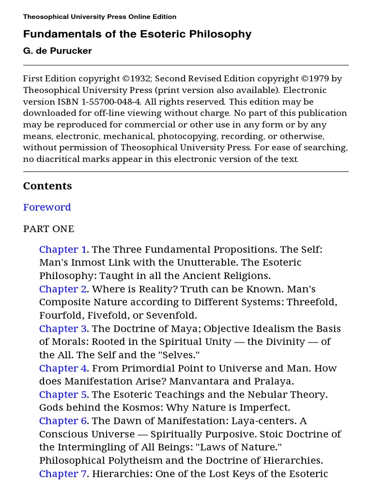 Fundamentals of The Esoteric Philosophy | PDF | Ātman (Hinduism) | Soul