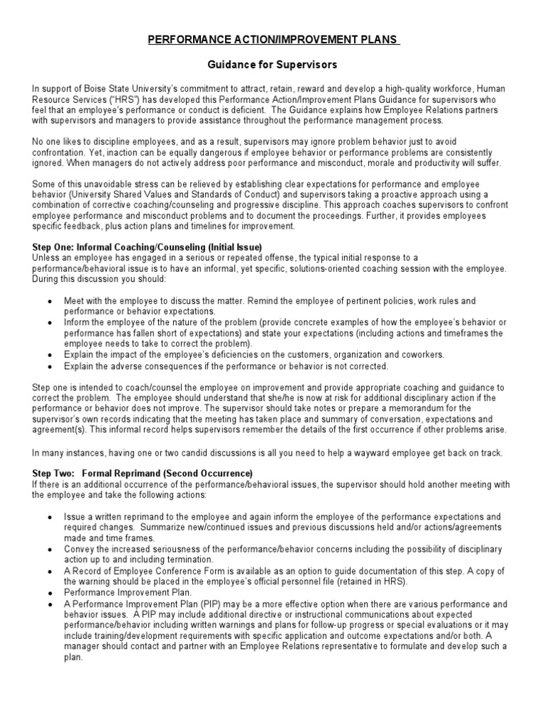 A Progressive Approach: Guidance for Implementing Performance ...