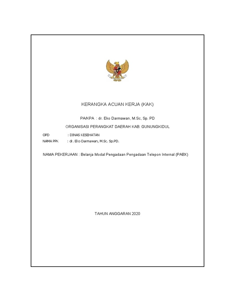 2 Kak Pabx Rsud Saptosari | PDF