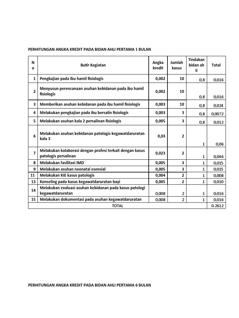 Contoh SKP Bidan Ahli | PDF