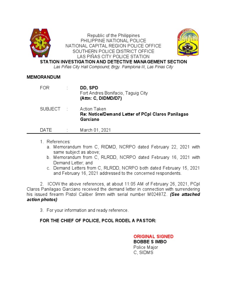 Memo Re PCPL Garciano (FOR DIDMD SPD) | PDF | Politics | Social Science