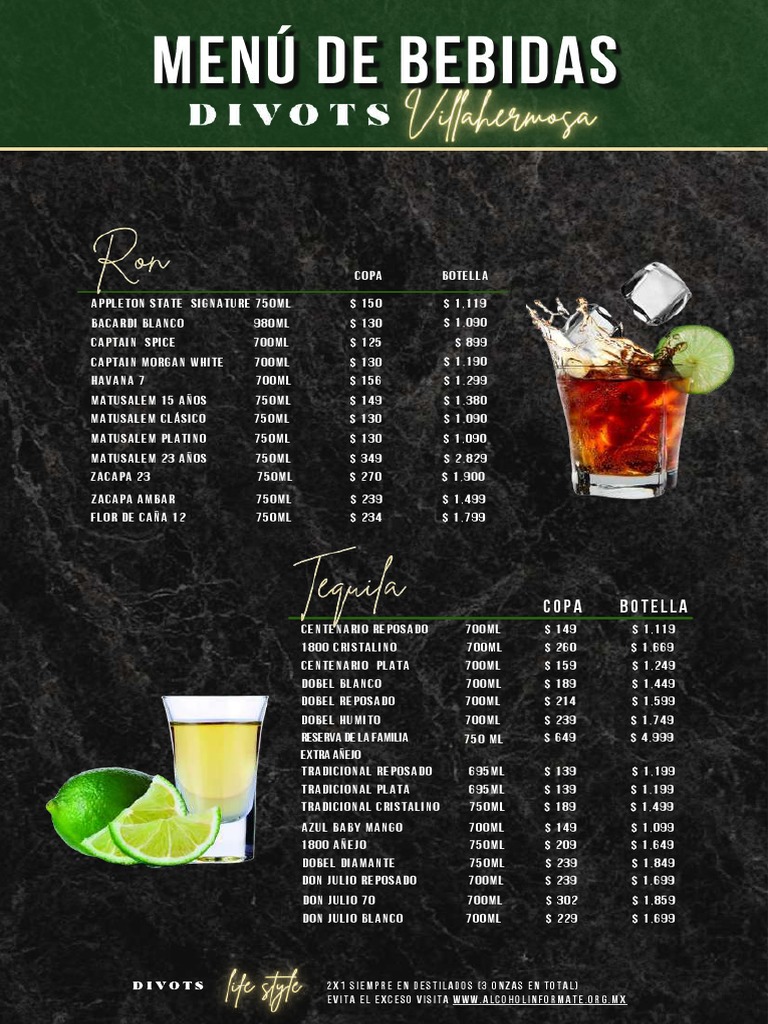 Ejemplo De Lista De Bebidas Alcohólicas Para Bodas