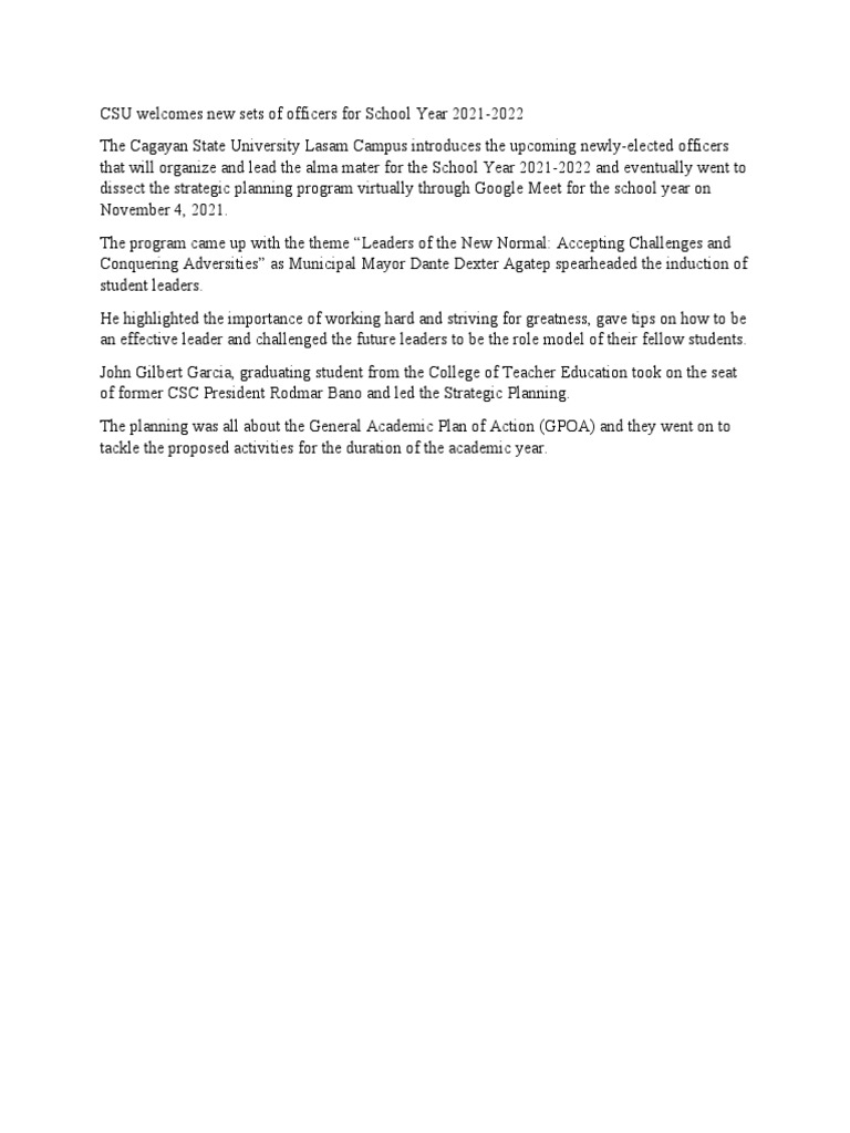 Induction of Officers | PDF