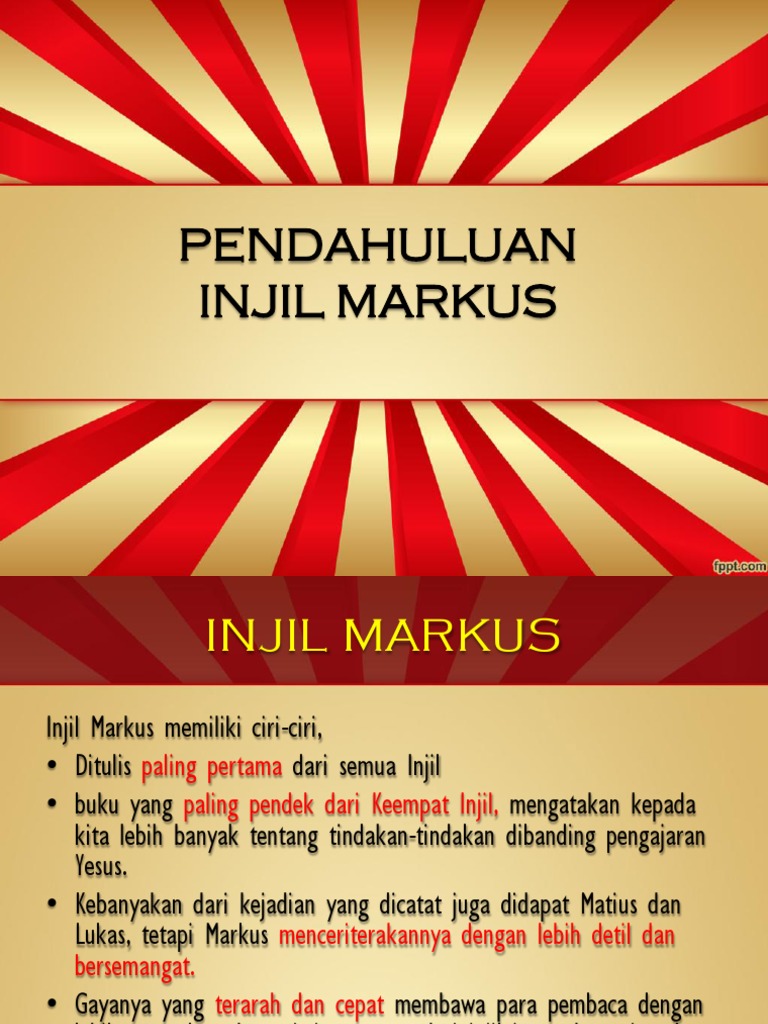 Pendahuluan Injil Markus | PDF