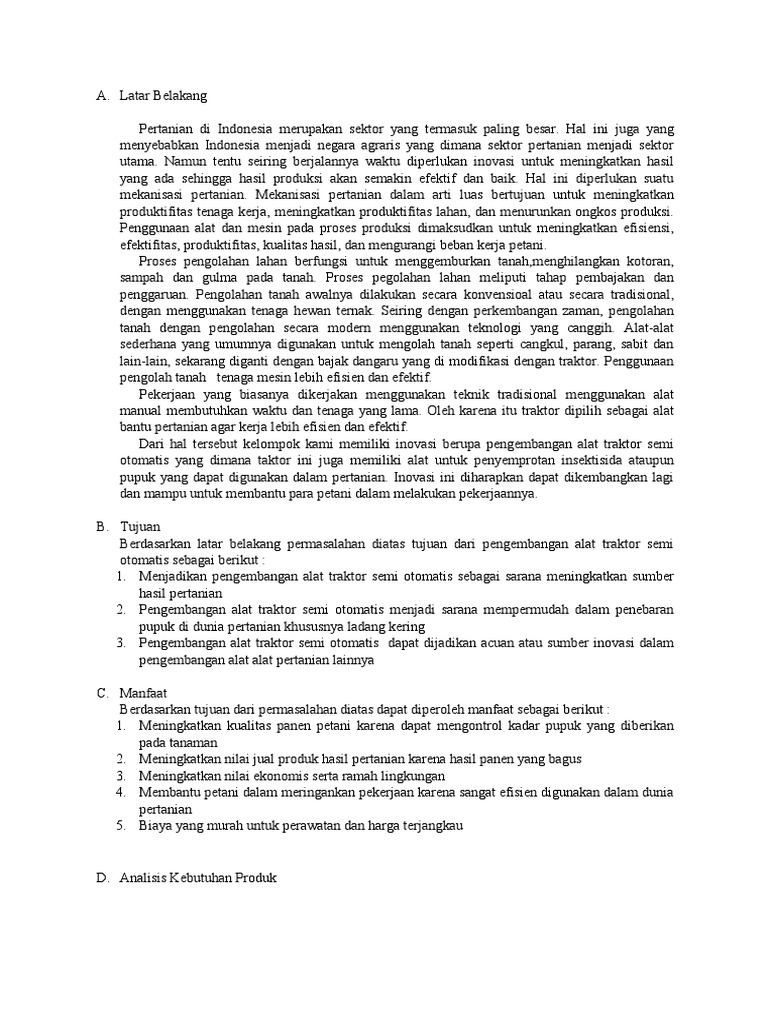 Mesin Traktor Semi Otomatis-1 | PDF