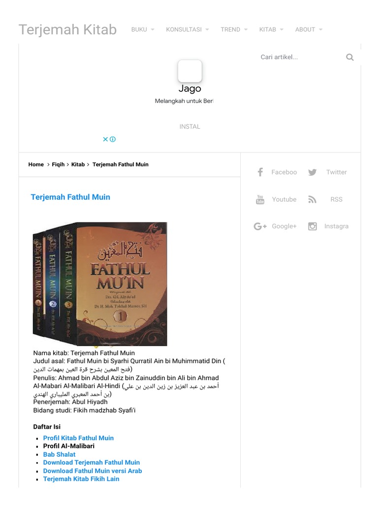 Terjemah Fathul Muin Jilid 2 PDF | PDF | Agama & Spiritualitas